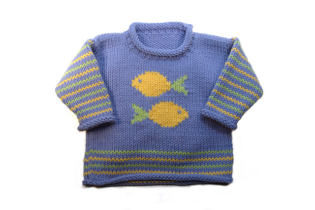Ravelry: Fish Pullover pattern by Gail Pfeifle, Roo Designs