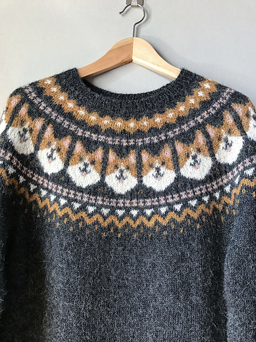 Ravelry: Corgi Sweater | Christmas Winter Design pattern by Rose Marinne