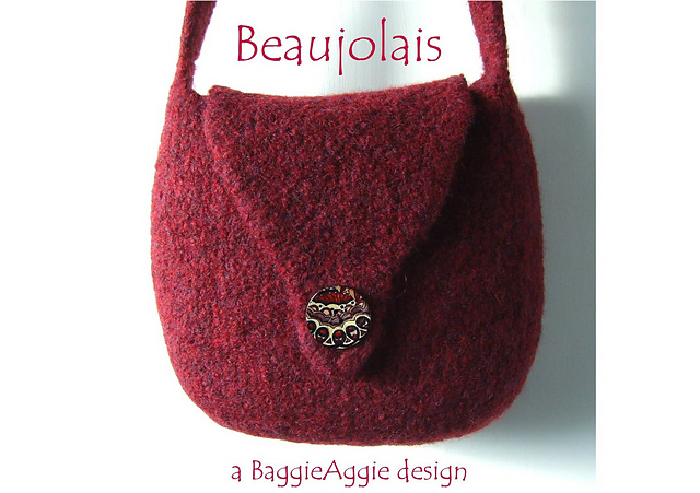 Ravelry: Beaujolais No-Sew Felted Shoulder Bag pattern by BaggieAggie