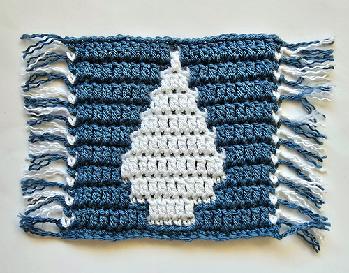 Ravelry: Droplet Mug Rug pattern by Rosina Plane