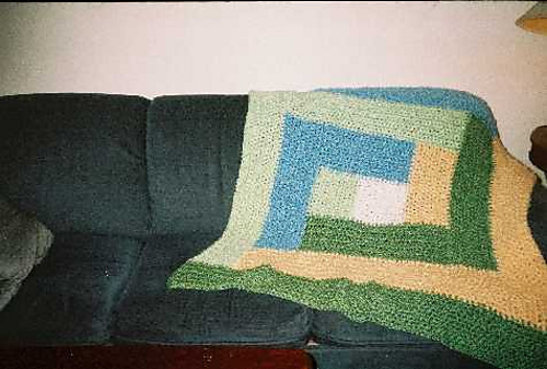 Ravelry: Log Cabin Crocheted Baby Blanket pattern by Kristen Droke