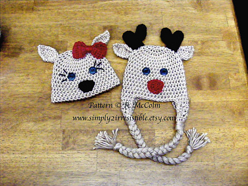 Ravelry: Rudolph Reindeer and Clarisse pattern by Ruth McColm