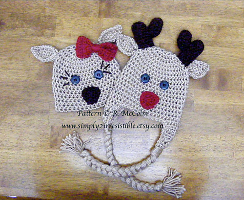 Ravelry: Rudolph Reindeer and Clarisse pattern by Ruth McColm