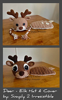 Ravelry: Deer / Elk Beanie and Cover Set pattern by Ruth McColm
