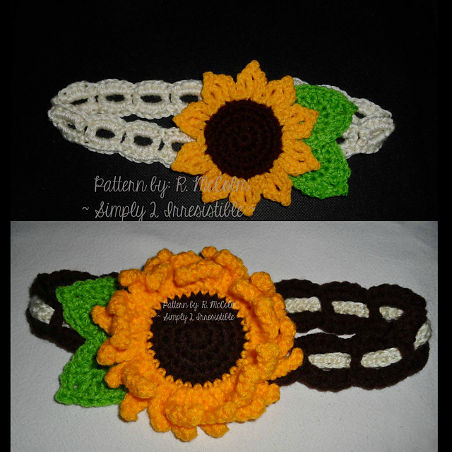 Ravelry: Summer Sunflower Headband pattern by Ruth McColm