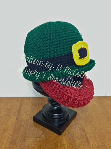 Ravelry: Leprechaun Irish Bowler Hat and Beard pattern by Ruth McColm