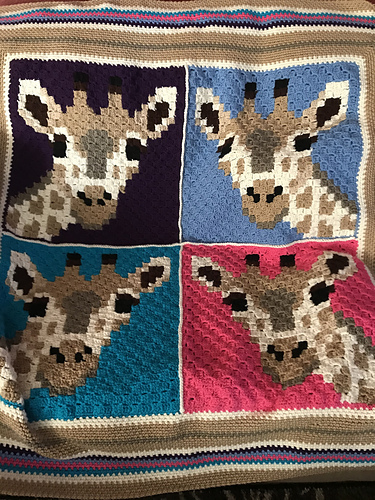 Ravelry: Giraffe C2C Square pattern by Kinga Erdem