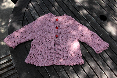 Ravelry: Easy Lace Raglan Jacket & Hat pattern by Nazanin S. Fard