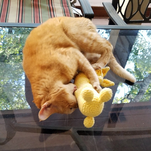 Ravelry: Kitty Kick Bunny cuddle toy pattern by Sages Handmade