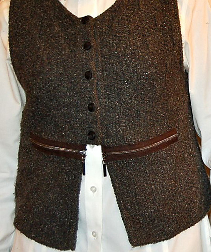 Ravelry: Little Black Vest pattern by Sally Melville