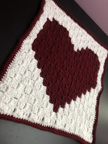 Ravelry: Large Heart Graphghan Block pattern by Amanda Julien