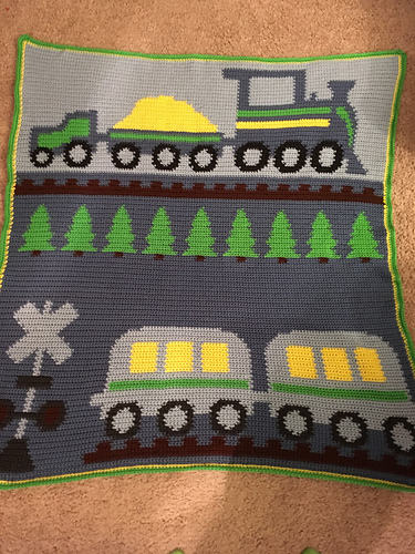 Ravelry: Baby Blanket - Train pattern by Elena Balyuk