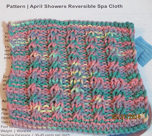 Ravelry: April Showers Spa Cloth pattern by Barbara Spencer Hawk