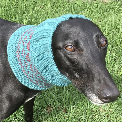 Ravelry: Ginnie’s Snood for Greyhounds pattern by Sandra Levey