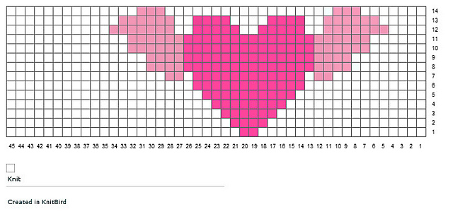 Ravelry: Winged Heart Intarsia Chart pattern by Megan Harris