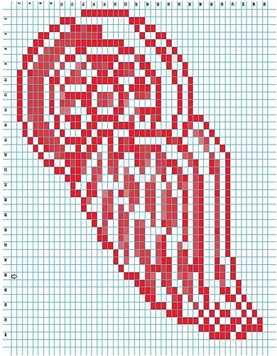 Ravelry: Chart - Detroit Redwings Logo pattern by SAP Brown