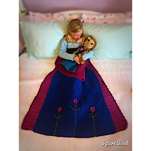 Ravelry: Frozen Anna Princess Dress Blanket pattern by SarahBeth