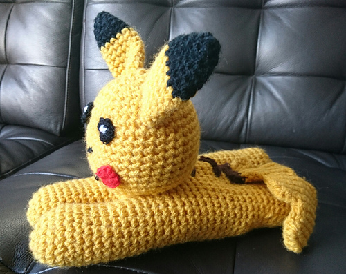 Ravelry: Pokemon "Flat" Pikachu Amigurumi pattern by Codi Hudnall