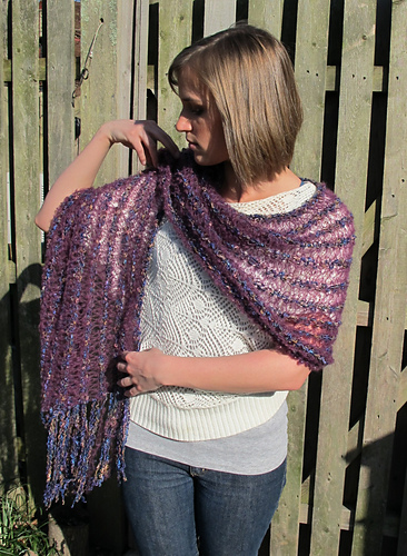 Ravelry: Mohair & Ribbon Shawl pattern by Sarah Punderson