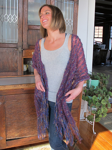 Ravelry: Mohair & Ribbon Shawl pattern by Sarah Punderson