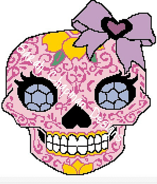 Ravelry: Sugar Skull Afghan Chart pattern by Sarah Chapman