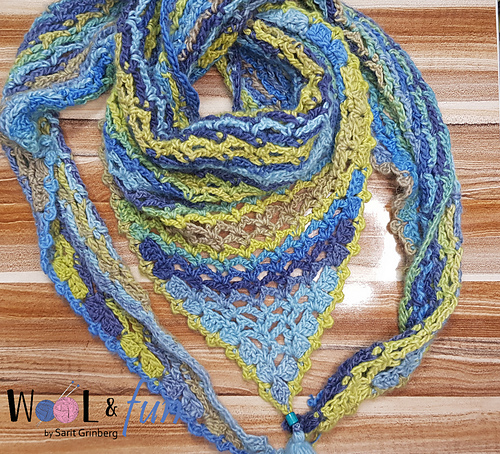 Ravelry: Lace New Generation C2C shawl pattern by Sarit Grinberg