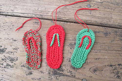 Ravelry: Flip Flop Ornament / mini Flip Flop pattern by Sandra Ausma