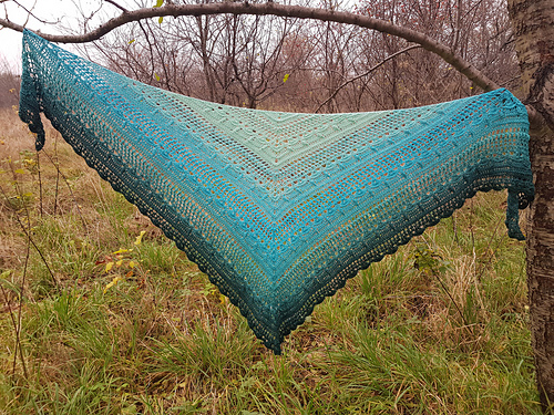 Ravelry: Ines shawl / Chusta Ines pattern by Monika Marek