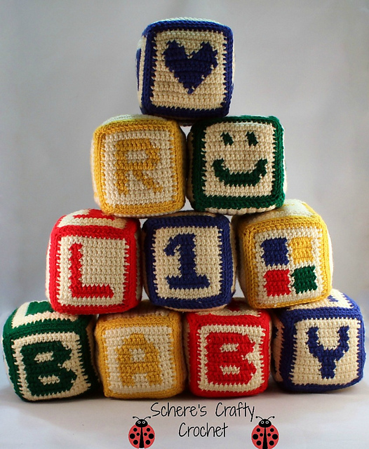 Ravelry: Jumbo Building Blocks - Numbers, shapes, and dice pattern by ...