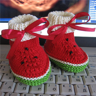 Ravelry: schyrk's Watermelon slippers