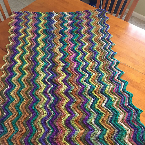 Ravelry: Crocheted Zig Zag Afghan #722-9 pattern by Columbia-Minerva