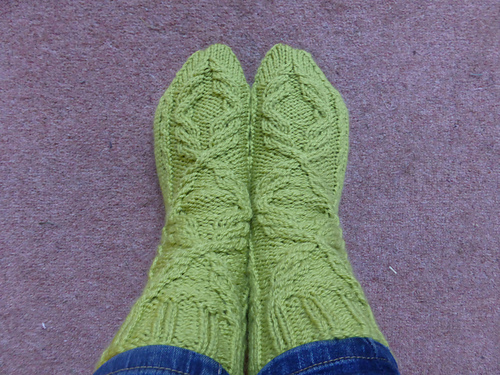 Ravelry: Wheatsheaf Aran Socks pattern by Loraine Birchall