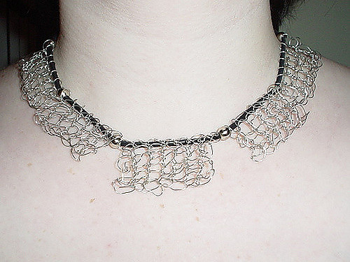 Ravelry: Silver Squares Necklace pattern by Leigh Radford