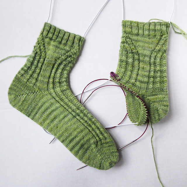 Ravelry: Morning Matcha Socks pattern by Julia Giordano of Seed & Linen