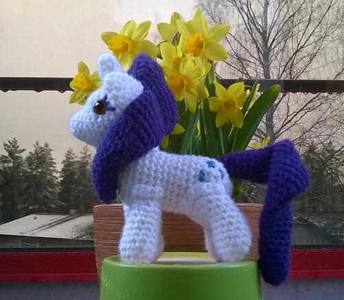 Ravelry: Chibi Rarity pattern by The Nerdy Knitter