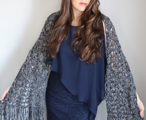 Ravelry: Sparkle & Shine Fringe Scarf pattern by MJ's Off The Hook Designs