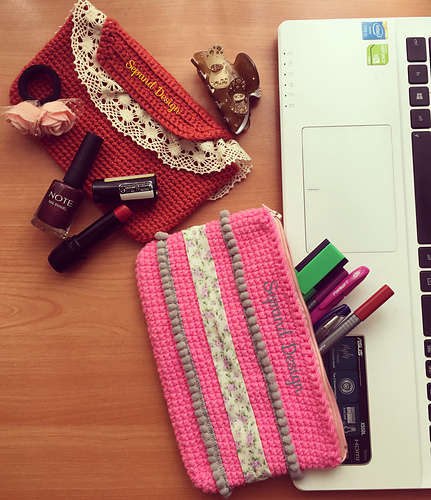 Ravelry: Rose pencil case pattern by Shabnam Mirzaei