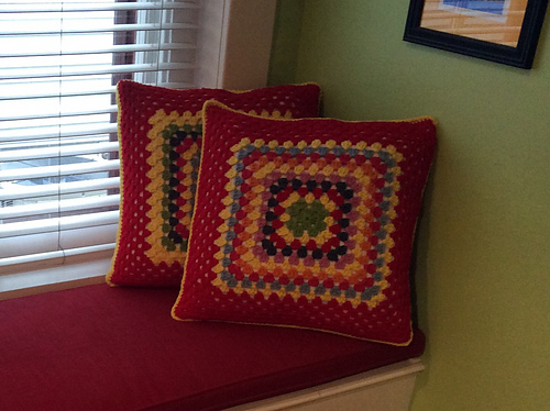 Ravelry: Granny Square Cushion pattern by Clare Webb
