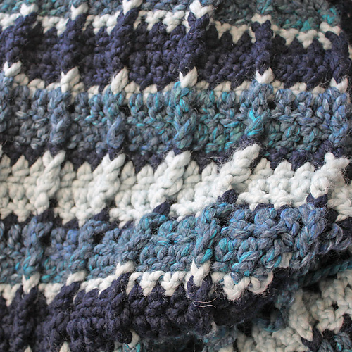 Ravelry: Striped Large Wool Throw pattern by Heather Hamlin