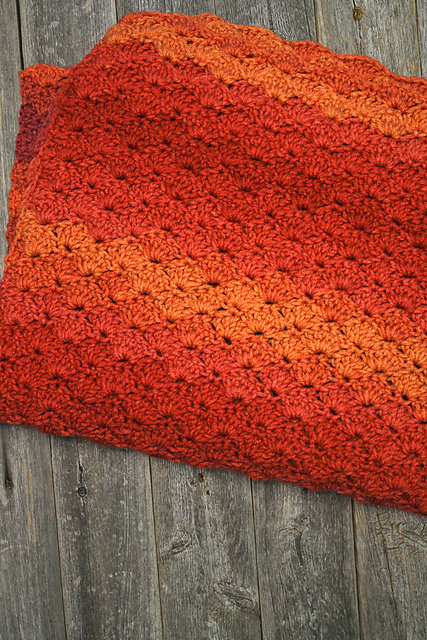 Ravelry: Fire Ombre Blanket pattern by Heather Hamlin
