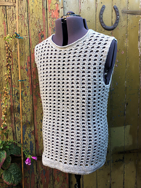 Ravelry: Men's Sleeveless Mesh Top pattern by Seyhall Crochet Design