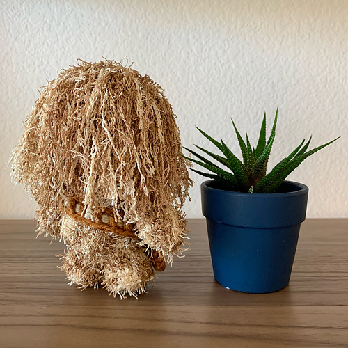 Chewbacca amigurumi: Alle detaljer om dette designet - Strikkekalkulator