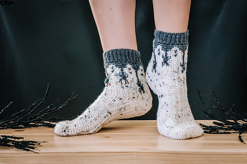 Ravelry: Creepy Crawly Spider Sock pattern by Briana K Designs