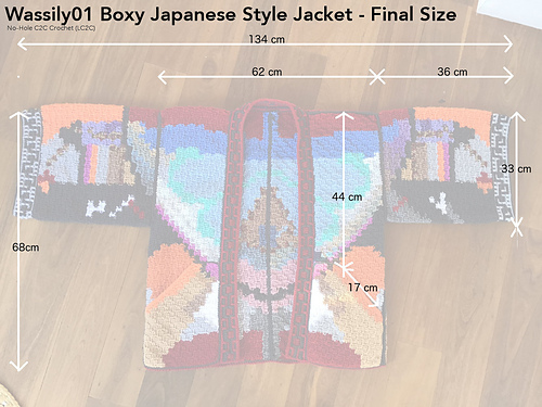 Ravelry: C2C Wassily Boxy Japanese Jacket pattern by Helena Lim