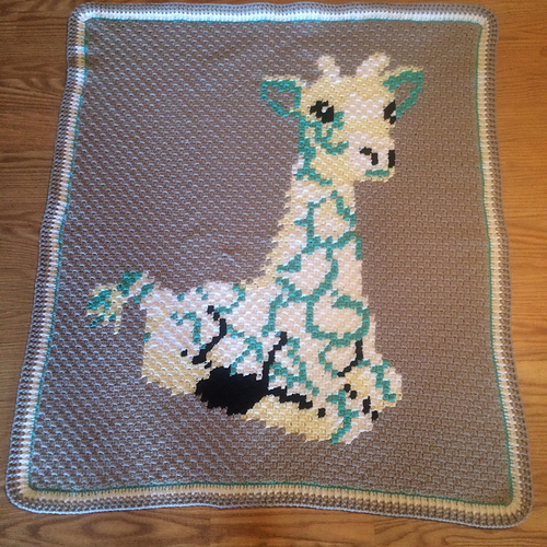 Ravelry: Girl Baby Giraffe Love Afghan pattern by Allyssabeth's Crochet
