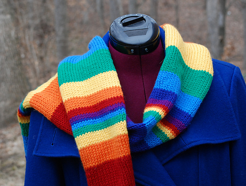 Ravelry: Fibonacci's Rainbow Scarf pattern by Christine Marie