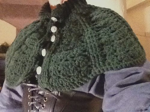 Ravelry: cropped cape pattern by Mary C. Pueschner