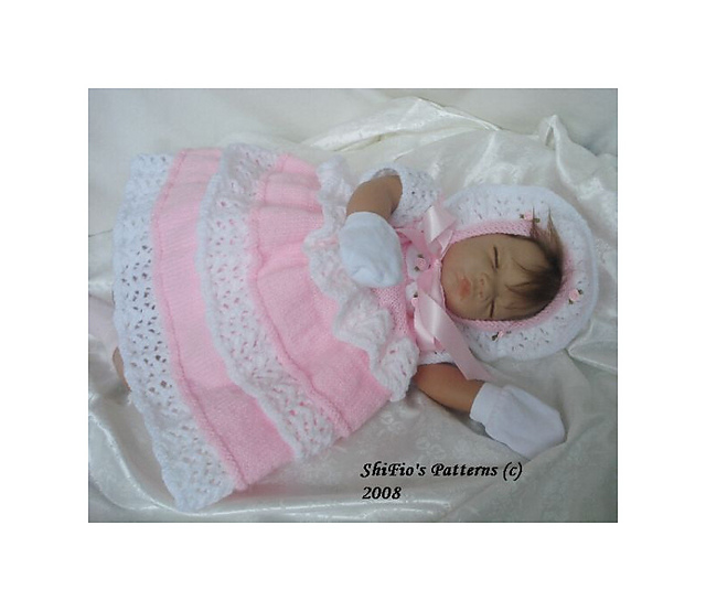 Ravelry: Lacey Layers Dress Baby Knitting Pattern #92 pattern by ShiFio ...