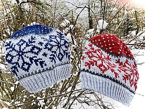 Ravelry: Selbu Snowfall Hat pattern by Silvermoon Knits
