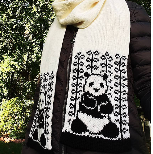 Ravelry: Reverse Panda Scarf pattern by Rebecca Tsai